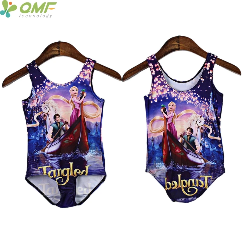 Cartoon Tangled Rapunzel Children Swimwear One Piece Bathing Suit ...