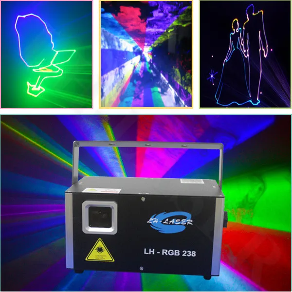 45kpps Powerful 1.5W rgb full color Analog Modulation laser light beam ...