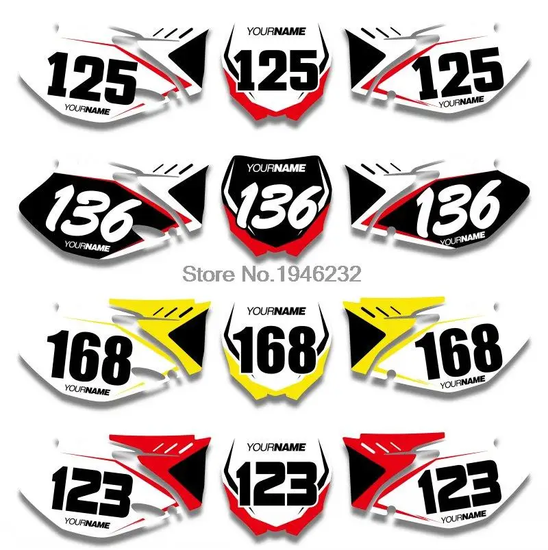 H2CNC-Custom-Number-Plate-Background-Graphics-Sticker-Decal-For-Yamaha ...