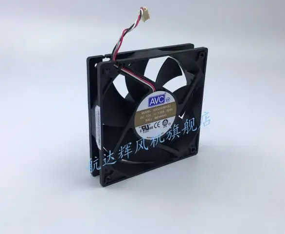 Original AVC DS12025B12U 120*120*25 12V 1.05A three wire temperature control fan - Uranful.com