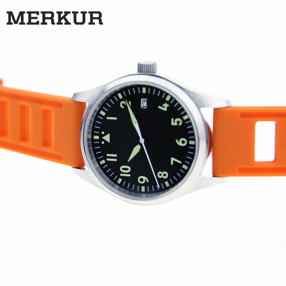 Mens Japan NH35 Automatic movement Diver Small 39MM Pilot Type A Watch ...