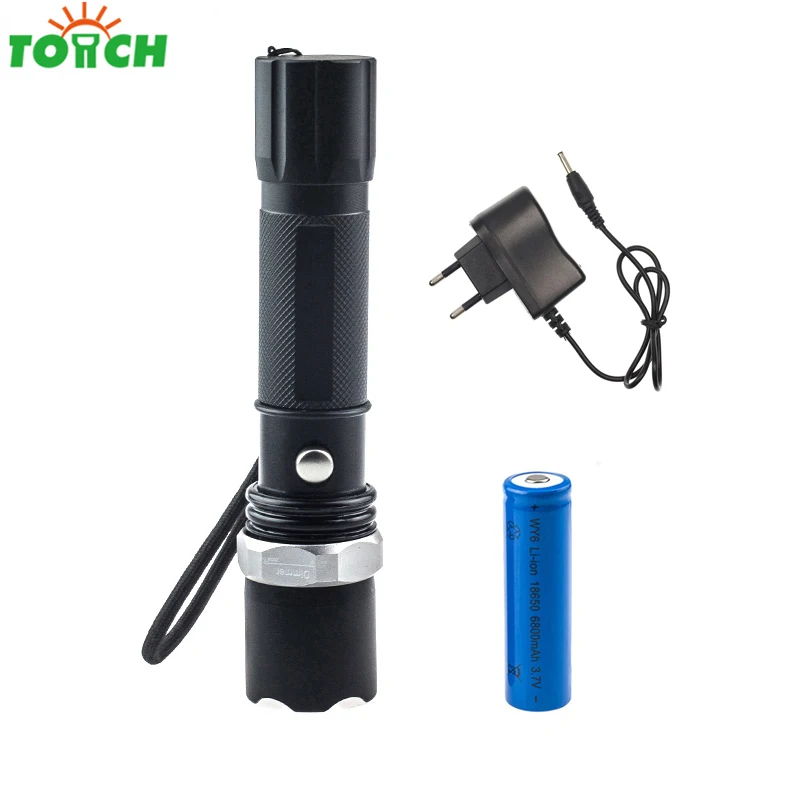 2000lm Larga Distancia potente linterna LED proyector recargable Q5 ...