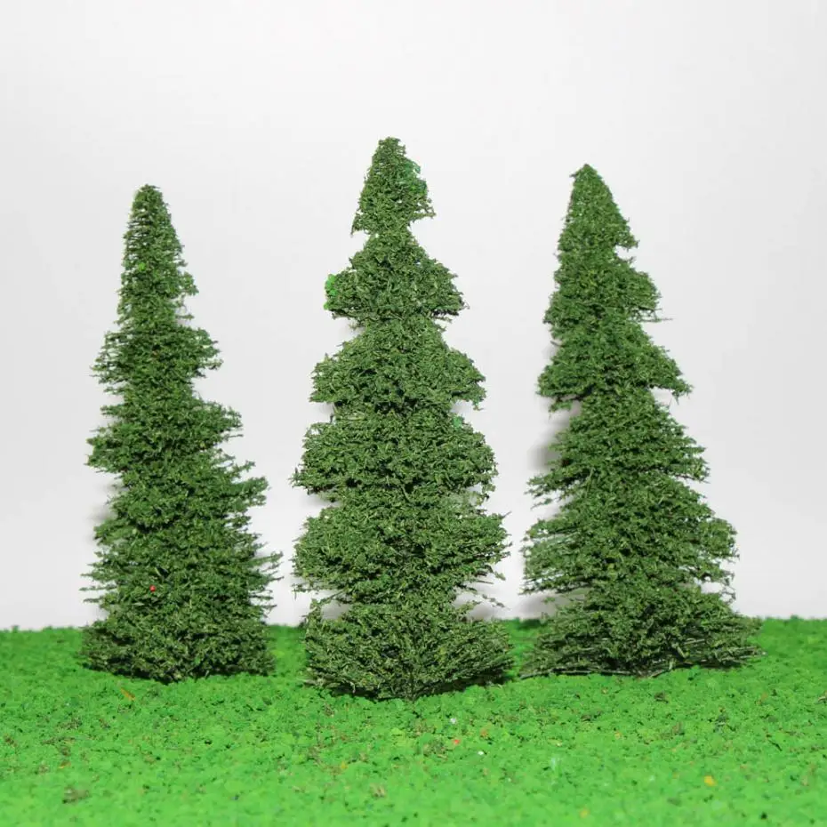 S0403-Model-Trains-20pcs-Pine-Trees-Railroad-Scenery-Layout-OO-HO-Scale ...