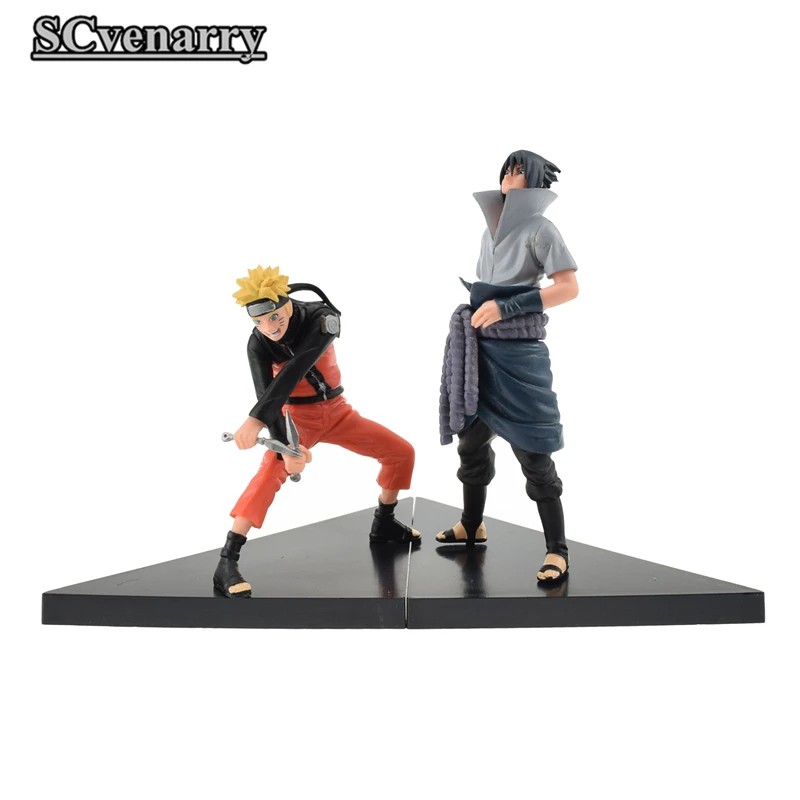 2pcs/set Naruto figures Uzumaki Naruto+Uchiha Sasuke PVC Action Figure ...