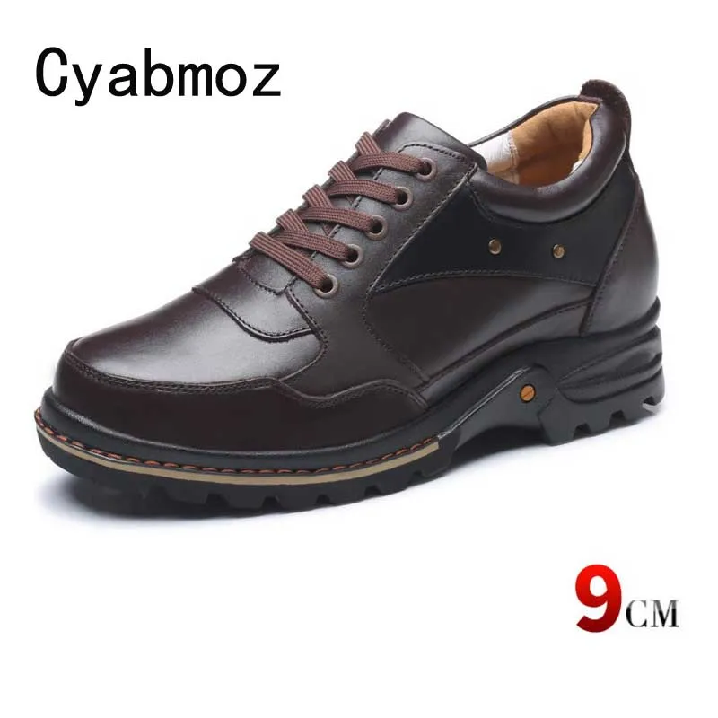 100% Genuine Leather Height Increasing Elevator Shoes with Hidden ...