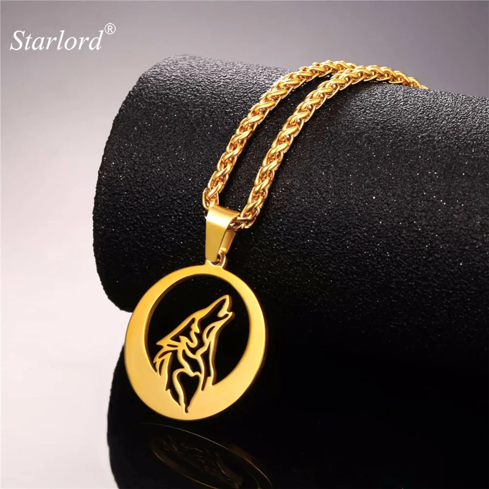 Collar de lobo Starlord, joyería de Animal minimalista de acero ...