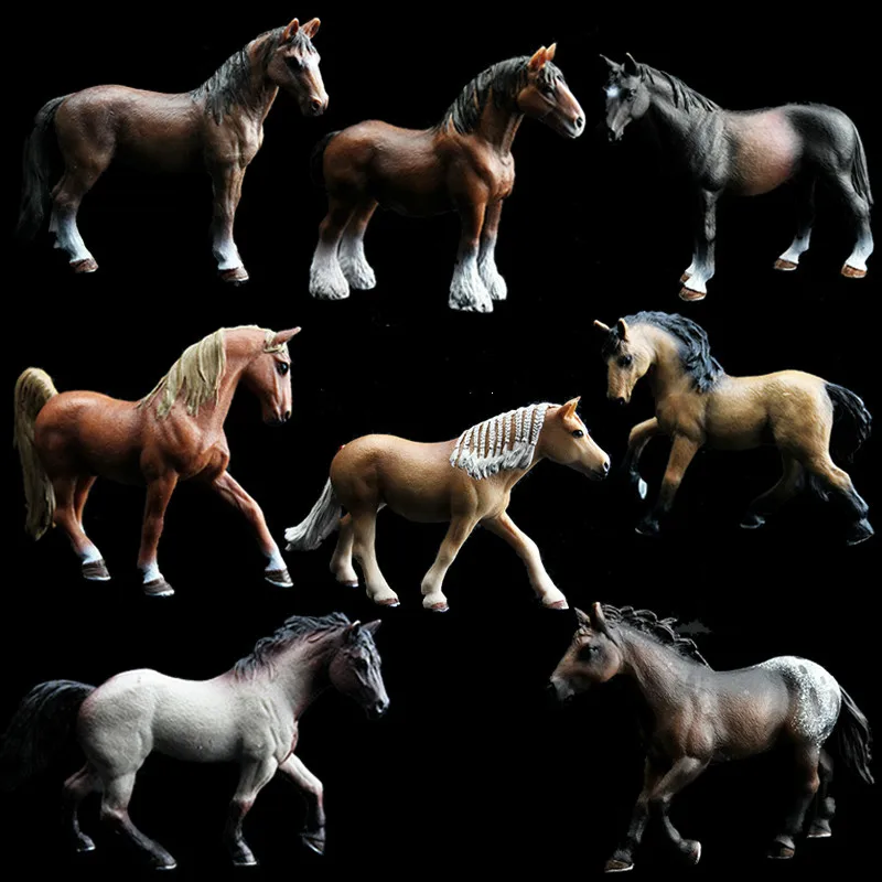 Simulation Animal Model Action Figures Toys Set Horse Kids Early ...