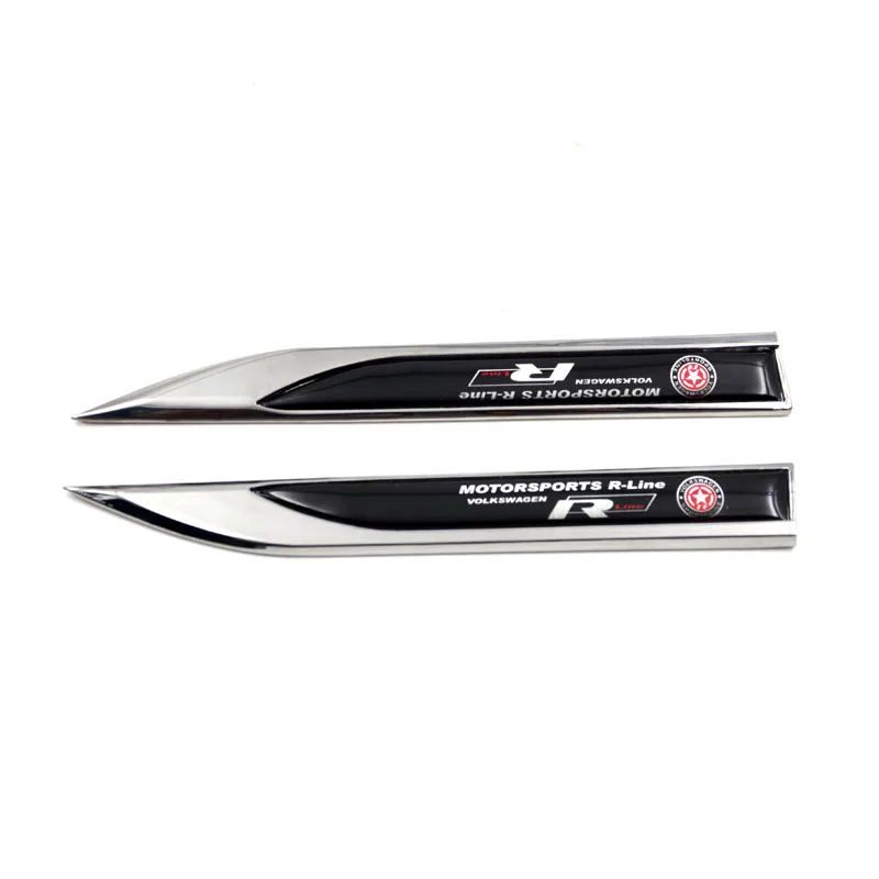 2pcs Rline R Line Side Fender Skirts Knife Type Emblem Badge Sticker ...