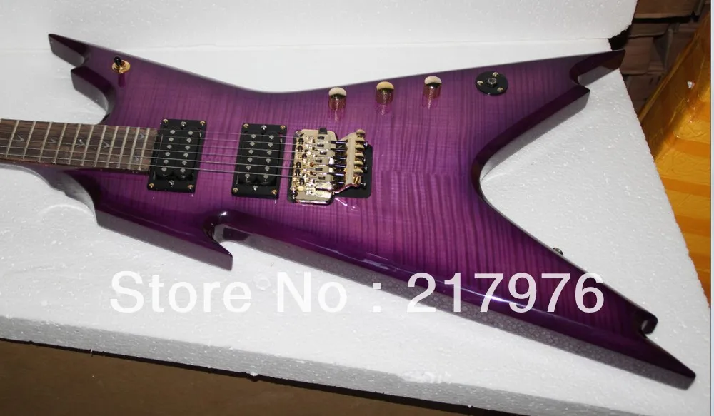 Купить фиолетовый Дин Диме razorback электрогитара Блум музыка byo ...