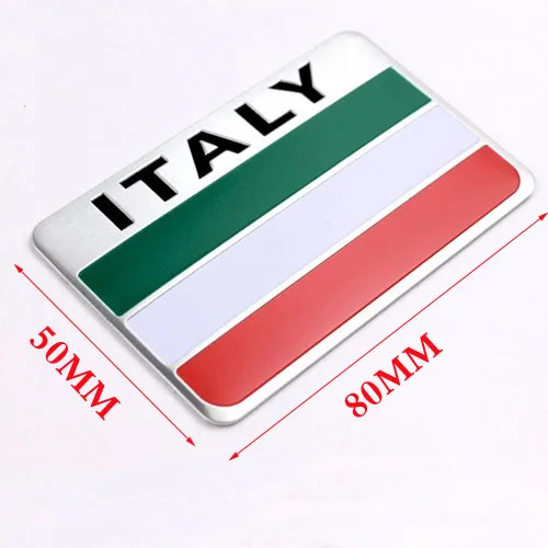 3D Aluminum Italy car Sticker Italy Flag Car styling accessories Emblem ...