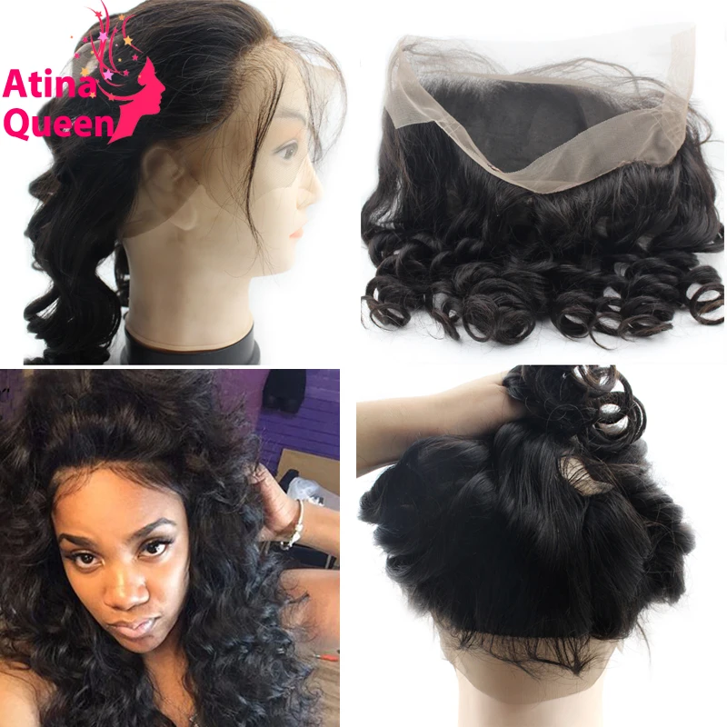 Pre Plucked 360 Lace Frontal Closure With Baby Hair Raw Indian Loose ...