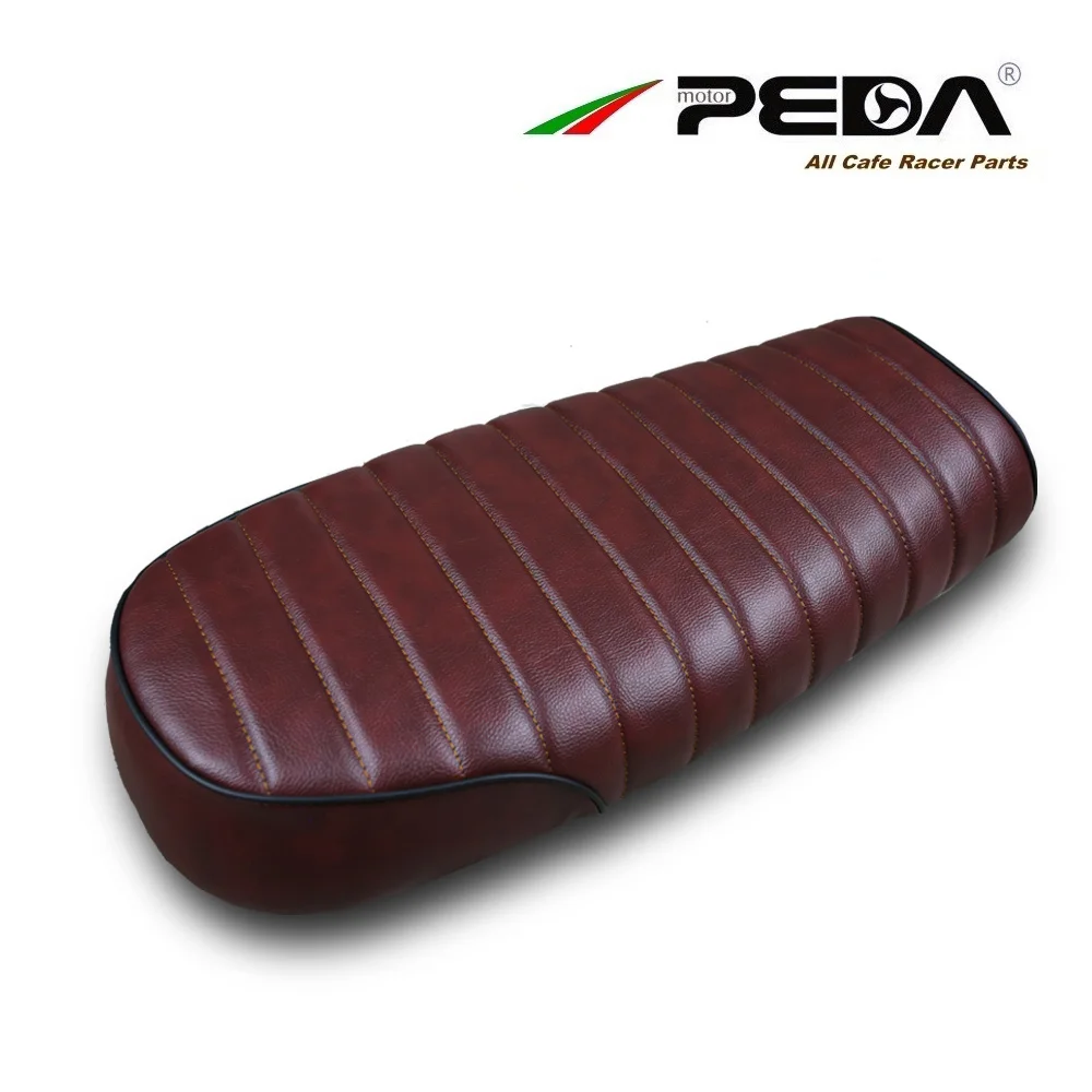 D15 PEDA Flat Brat Cafe Racer Seat Brown diamond Retro Scramble Refit ...