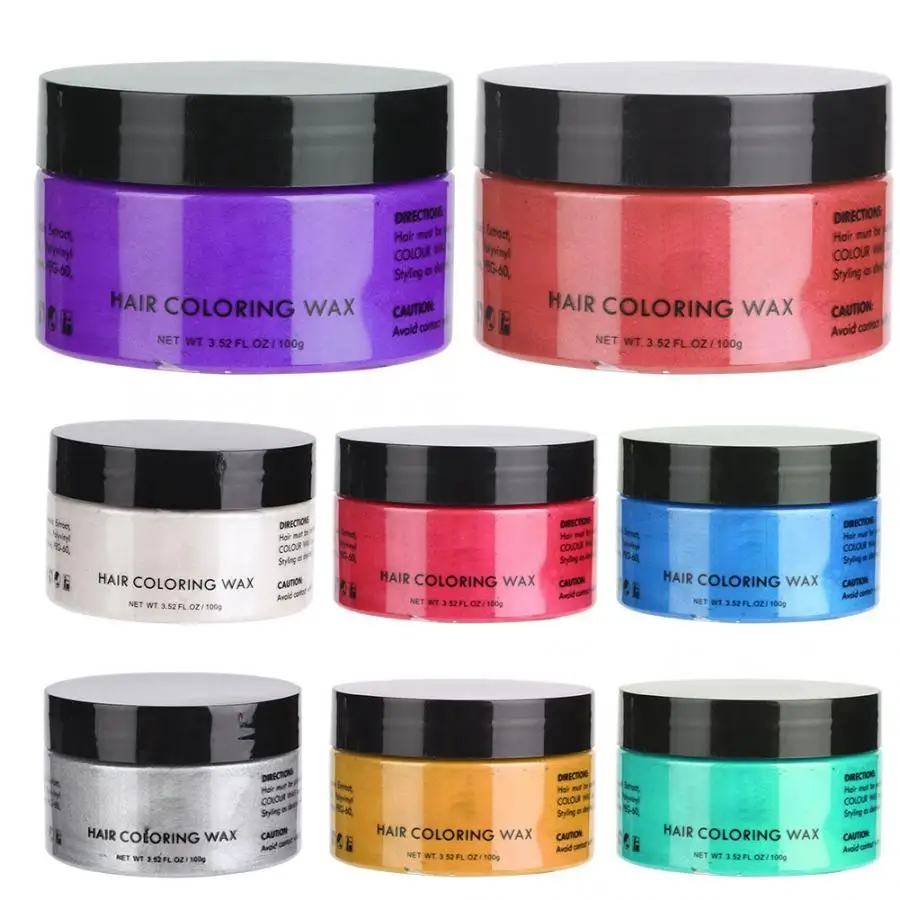 8 Colors Disposable Hair Color Wax Coloring Mud Clay Styling Modeling ...
