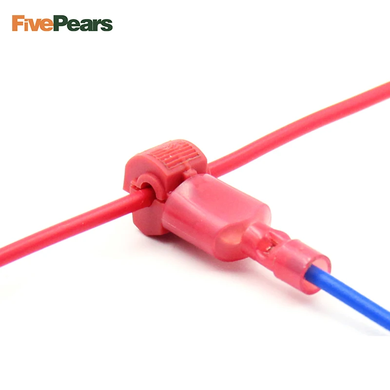 FREE SHIPPING 30PCS Red 0.3mm 1mm Red Wire terminals T Type quick ...