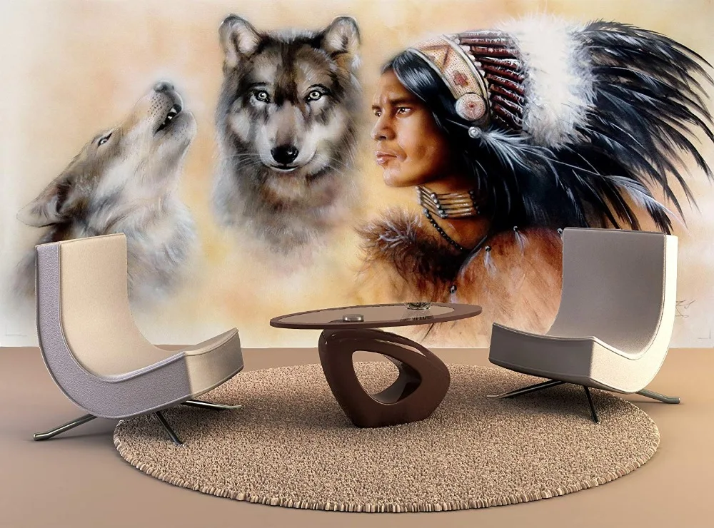 Native American Wolf Wallpaper