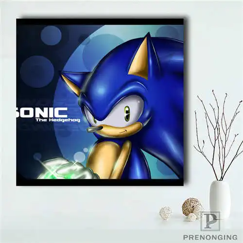 Custom sonic-the-hedgehog (1) Poster Printing Posters Cloth Fabric Wall ...