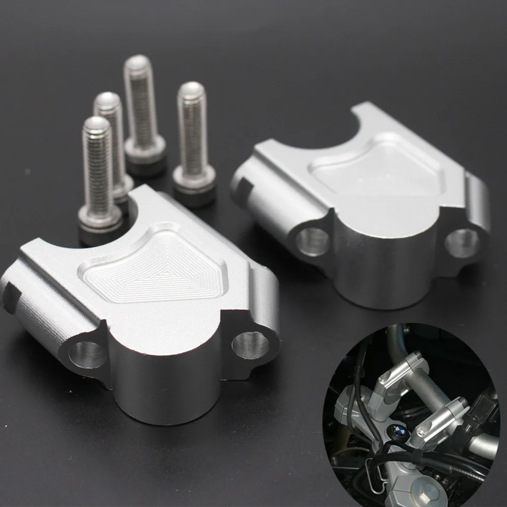 Mayitr 2PCS CNC Machining Handlebar Risers Bar Clamp Extend Adapter ...