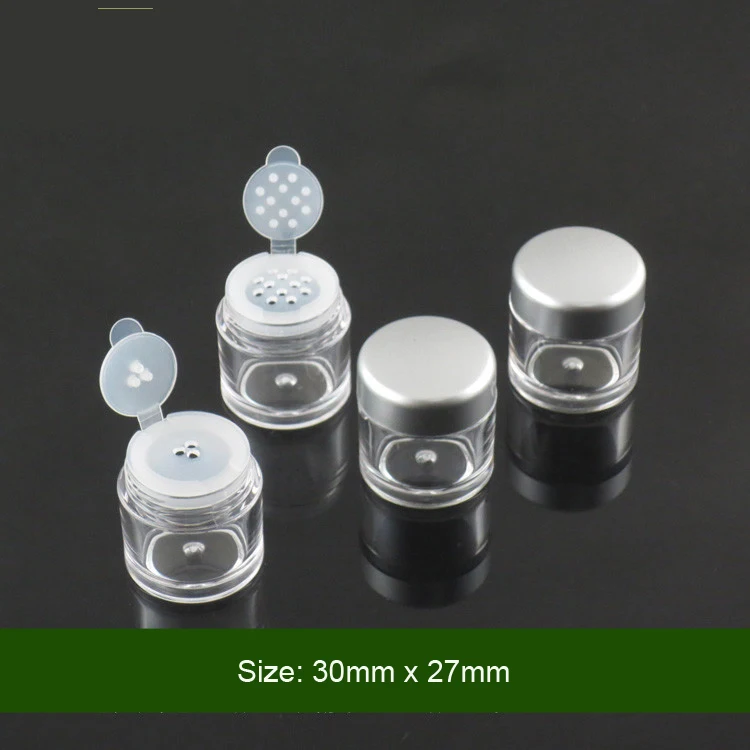 5ml Refillable Bottles Loose Powder Jar With 1/3/12 Holes Nail Powder ...