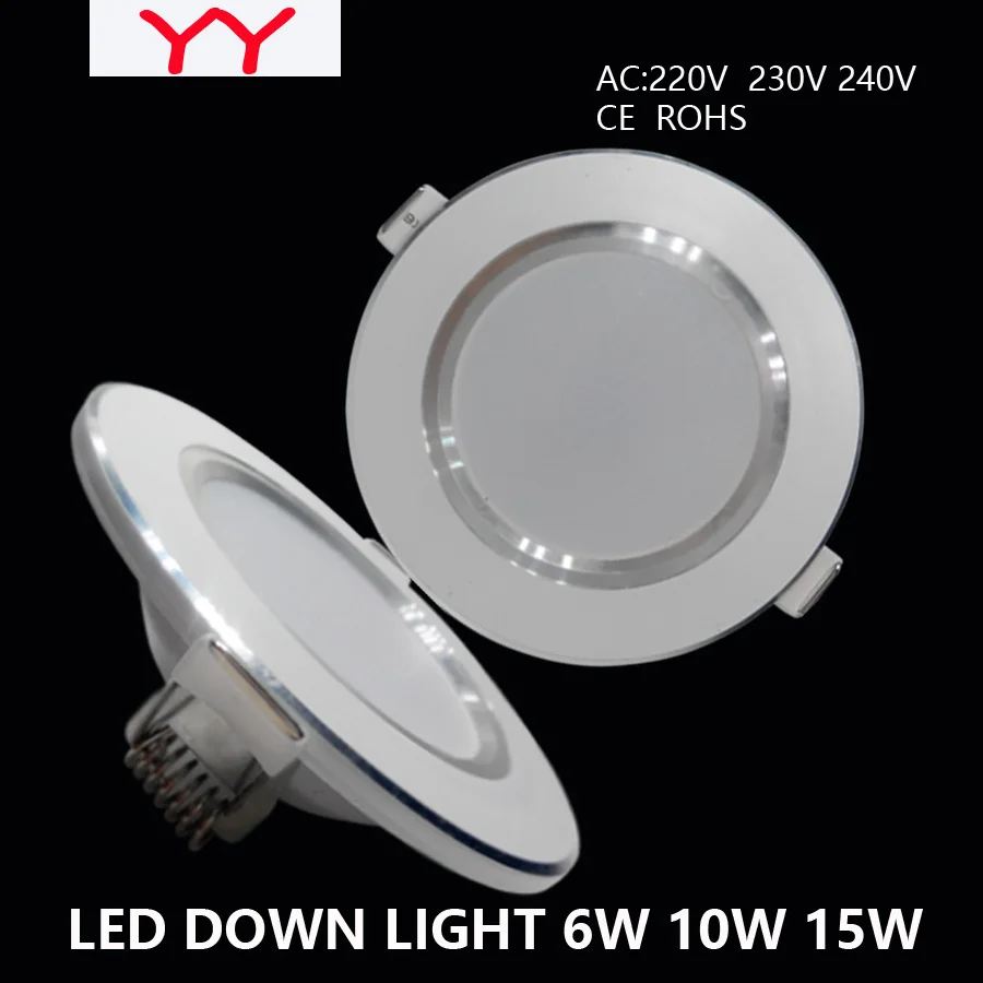 Led Downlights 6W 10W 15W 220V LED Ceiling Downlight 2835 Lamps Led ...