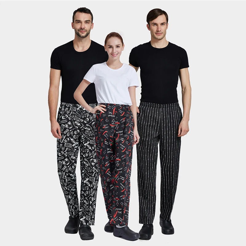 Hotel cook waiter pants Cook chef work clothes restaurant Chef Elastic ...