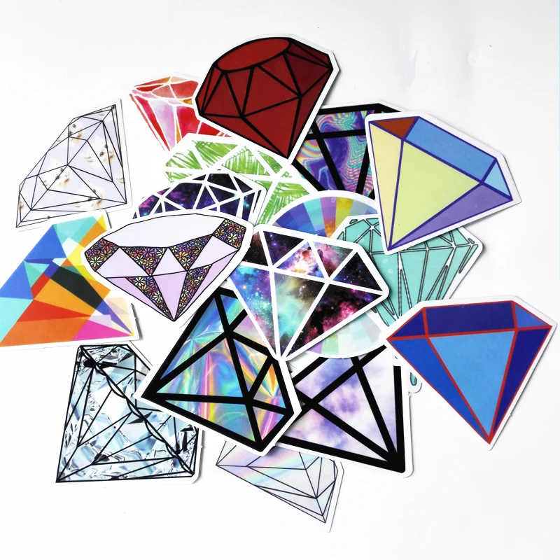 18Pcs-Transparent-Diamond-Design-Stickers-For-Snowboard-Car-Laptop ...