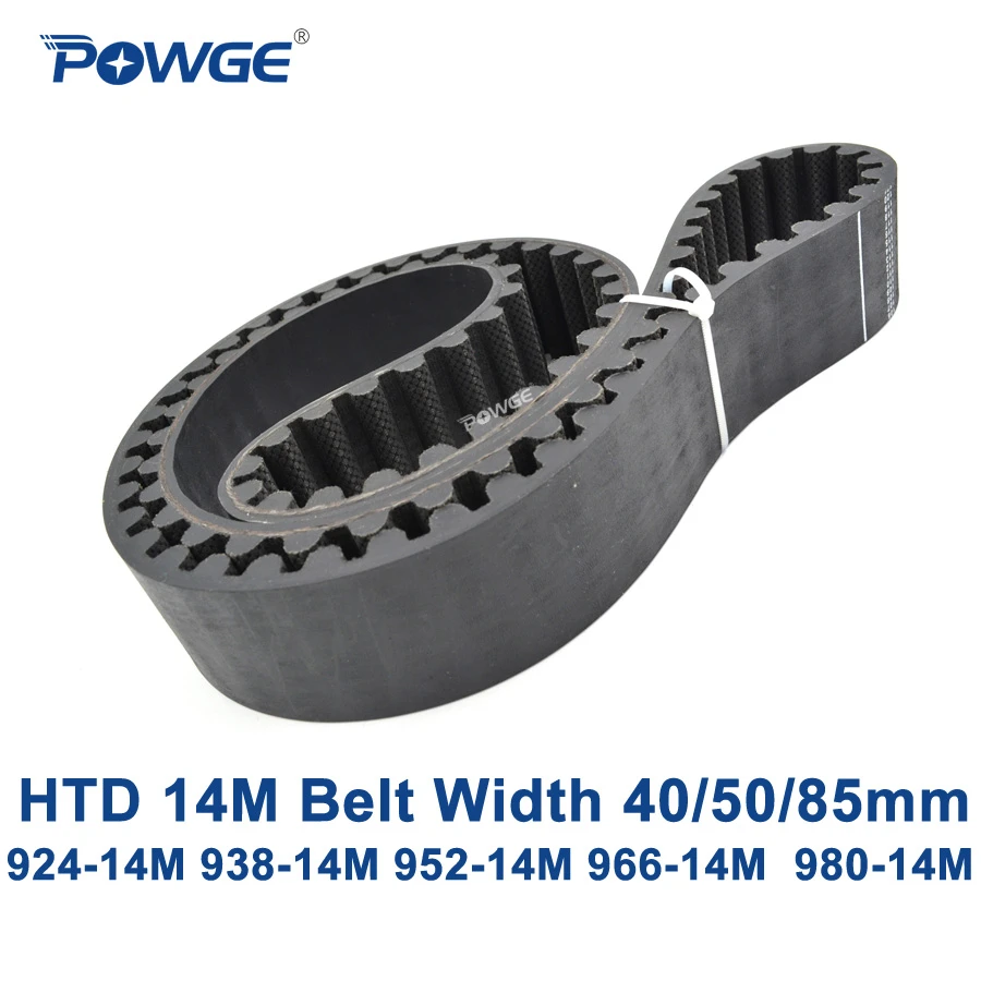 Powge Htd 14m Synchronous Timing Belt C=924/938/952/966/980 Width 40/50 ...