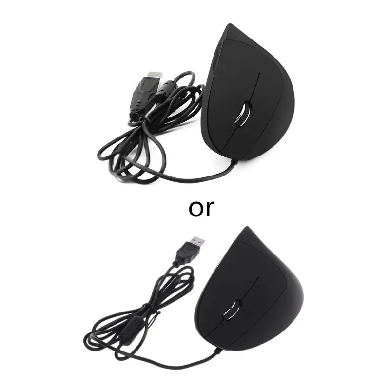Wired Left Hand Vertical Mouse Ergonomic Gaming Mouse 800 1200 1600 Dpi ...