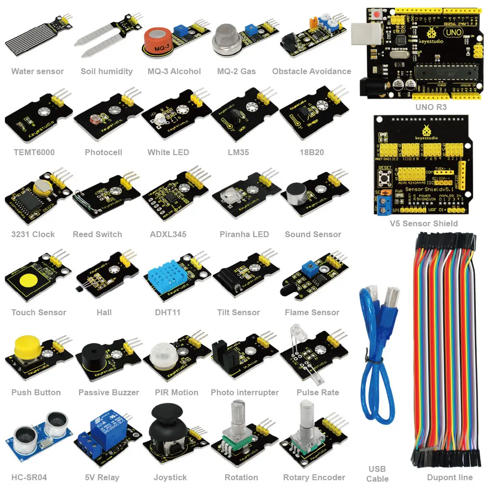 Free shipping !New sensor starter kit For Arduino Education Project ...