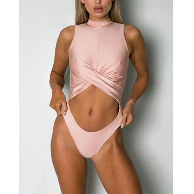 Nodelay Sexy One Piece Swimsuit Women 2018 High Collar Swimwear High