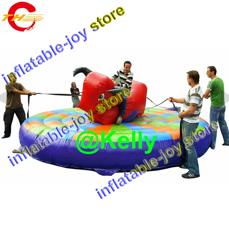 Free Air Shipping 5m Dia Big Inflatable Bull Ride Game, Inflatable Bull ...