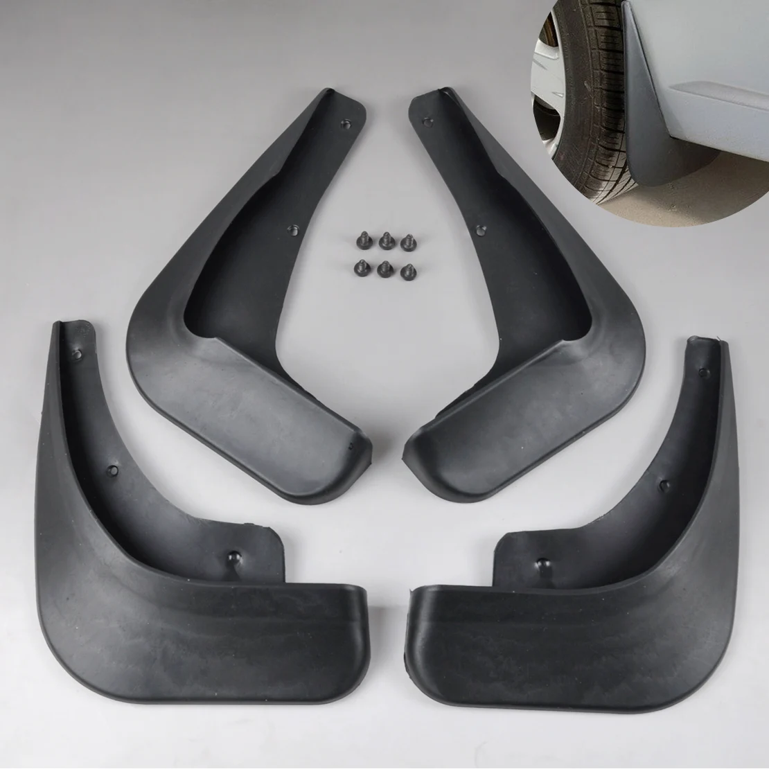 DWCX-4Pcs-Set-Car-Styling-Black-Mud-Flap-Flaps-Splash-Guard-Mudguard ...