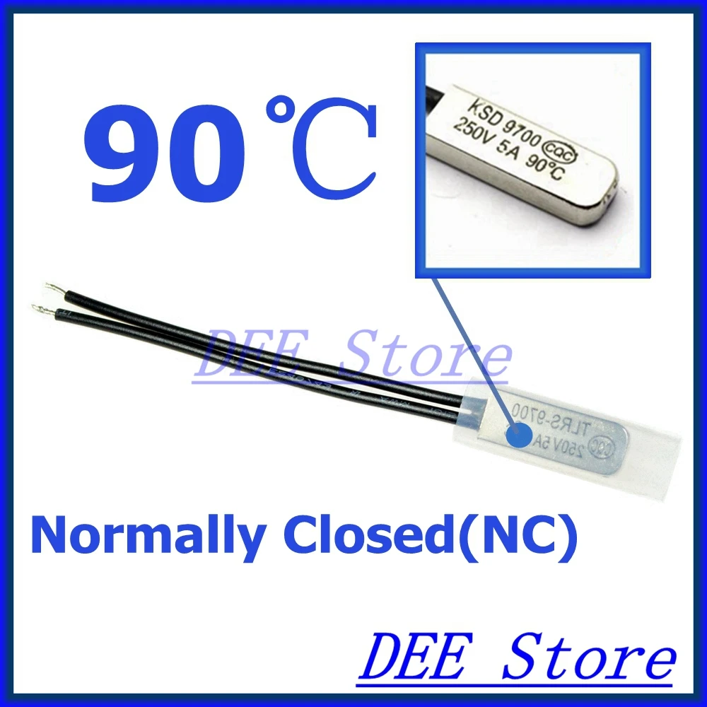 10Pcs-lot-90C-Degree-Celsius-NC-Normal-Close-Thermal-Protector-Sensor ...