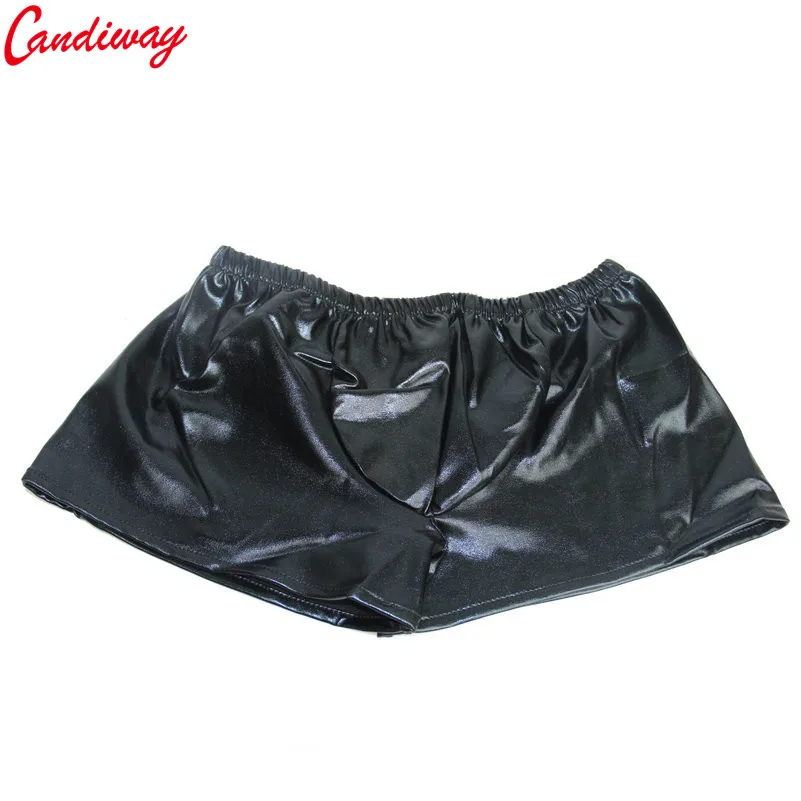 Мужские сексуальные бронзовые трусы из искусственной кожи, шорты ...