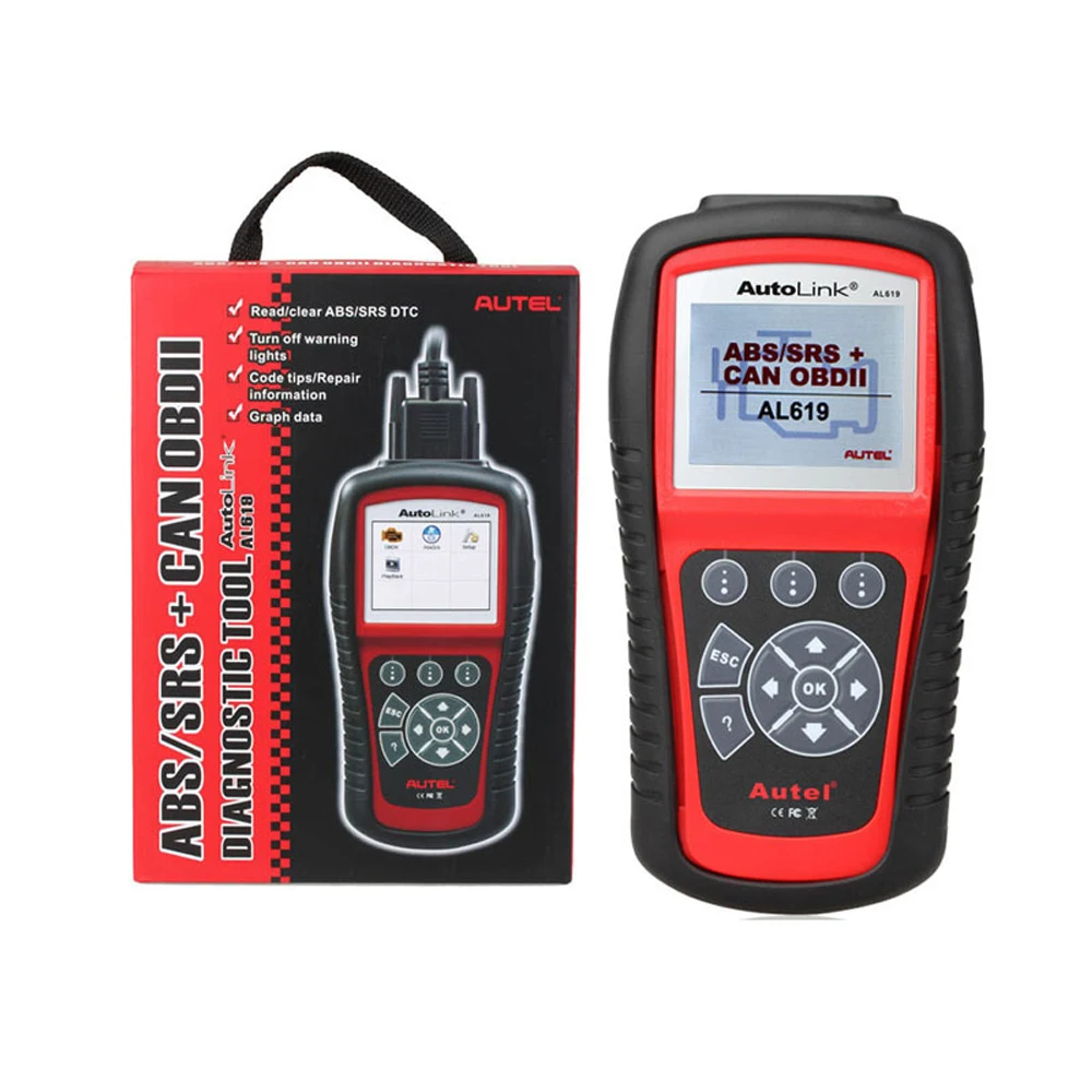 Original AUTEL Product Autel AutoLink AL619 OBDII&CAN Diagnostic Scan ...