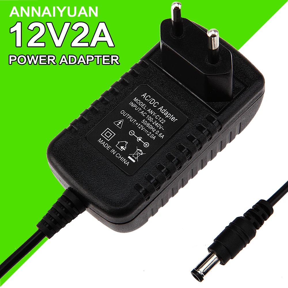 10PCS 12V2A AC 100V 240V Converter Adapter DC 12V 2A 2000mA Power ...