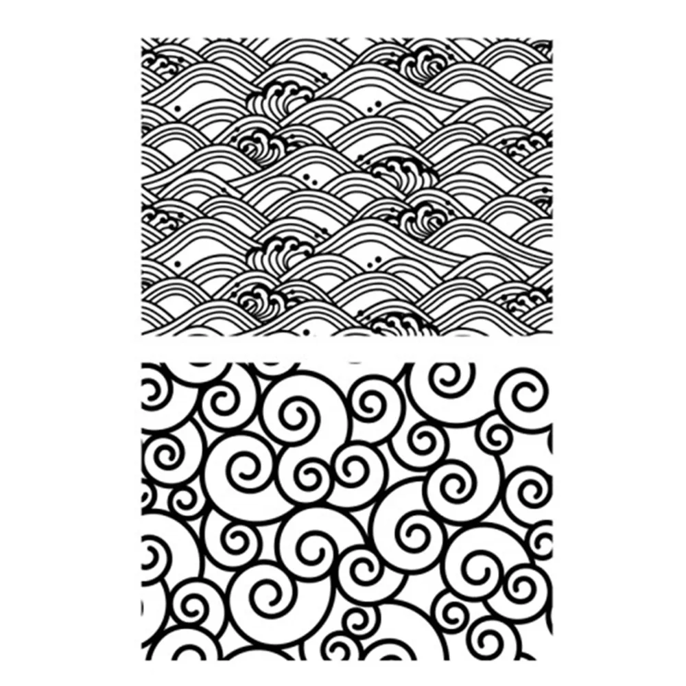 Visual Arts Craft Supplies & Tools waves Clear stamp #30 Stencils ...