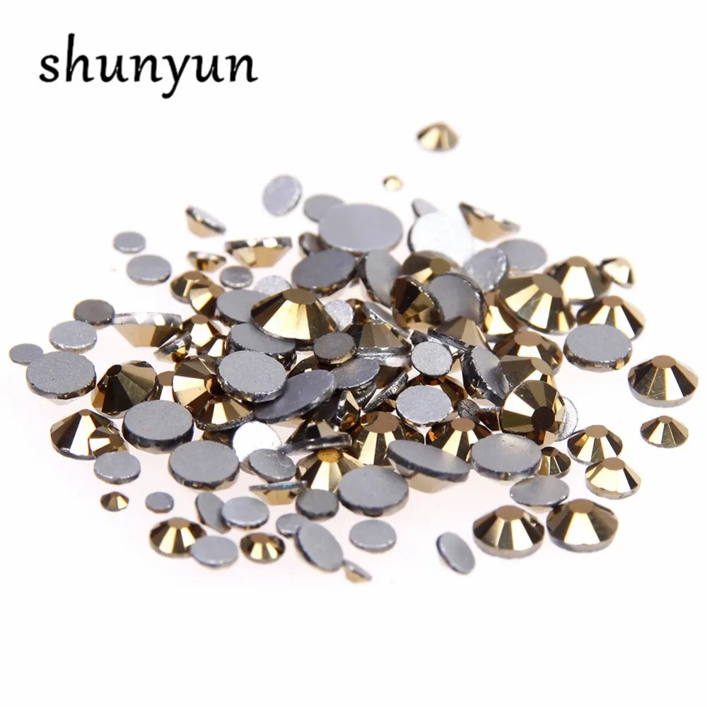 shunyun DIY Craft Glass Rhinestone Aurum Color Beads For Jewelry Making ...