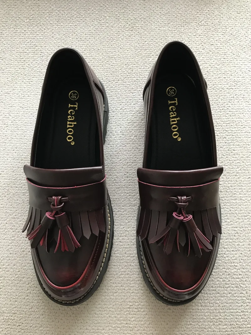 Teahoo/ женские туфли-оксфорды с кисточками; женские слипоны из ...