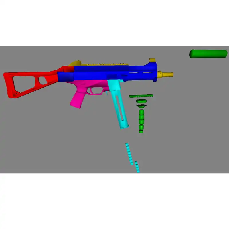 DIY 1:1 HK UMP 45 Sub Machine Gun Paper Model Assemble Hand Work 3D ...