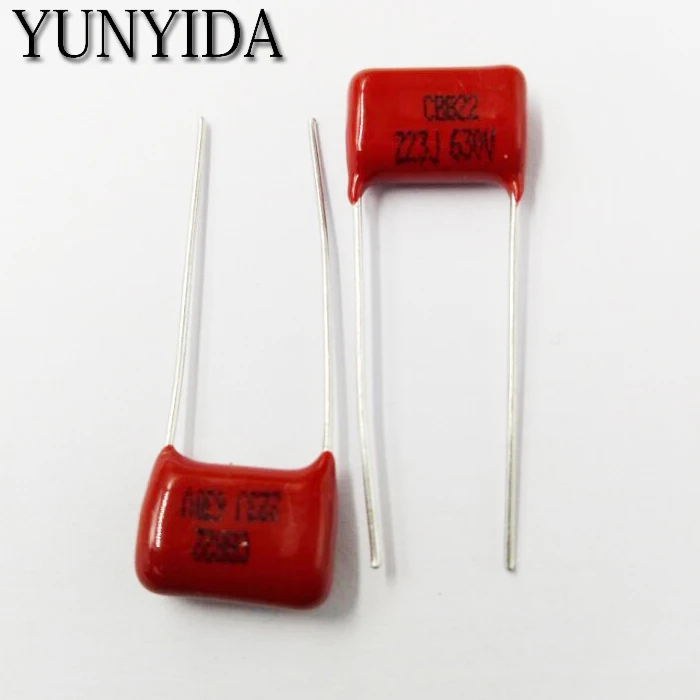 Free-Shipping-10pcs-CBB-223J-630V-22NF-P10mm-Metallized-Film-Capacitor ...