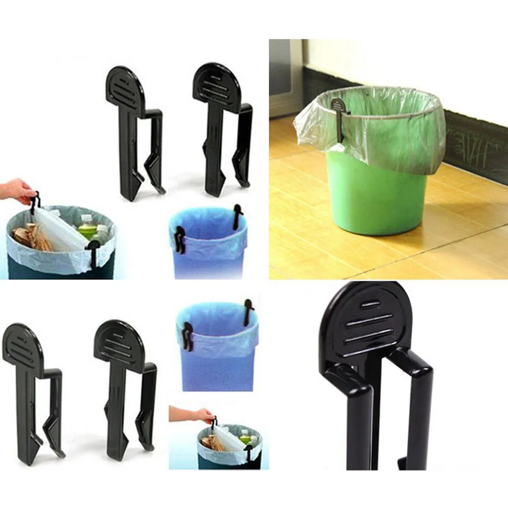 2pcs Trash Garbage Bag Dustbin Waste Bin Can Holder Fixed Clip Trash ...