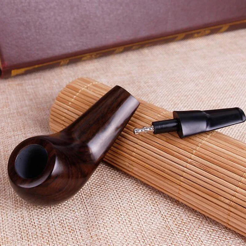 New-Style-Ebony-Pipes-Nature-Wood-Handmade-Smoking-Mini-Pipe-Round-Men ...
