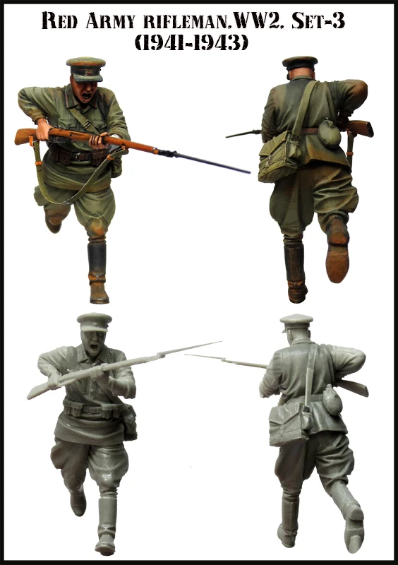 1/35 Resin Figures Model Kit C201 WW2 RED ARMY RIFLEMAN Unassembled ...
