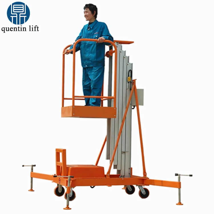 10m single mast man lift loading 100kg one man lifter| | - AliExpress