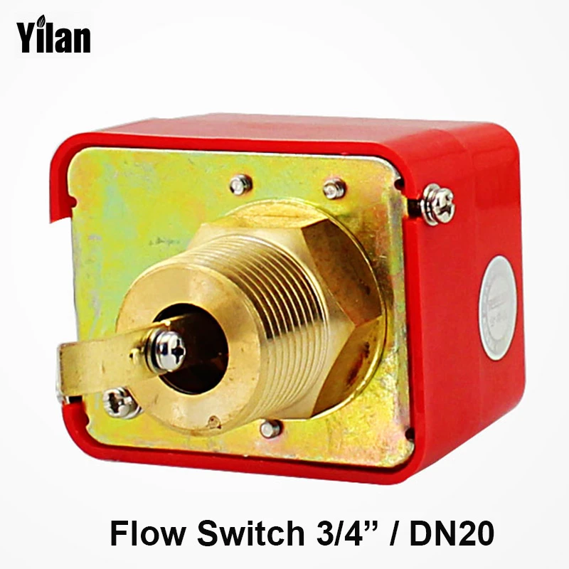3/4" AC250V 5A Water Paddle Flow Sensors Male Thread Flow Paddle Water ...
