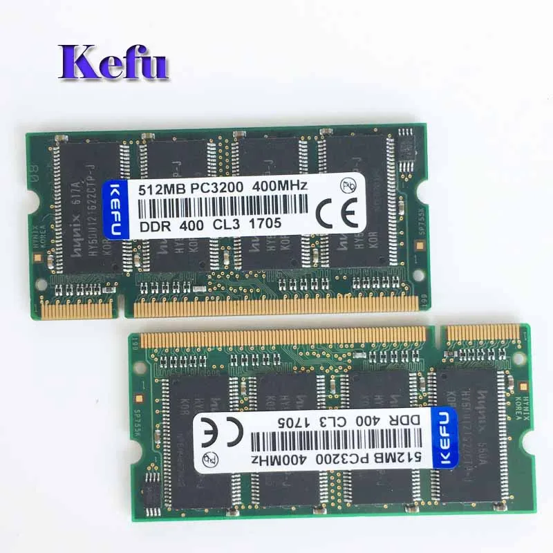 2Pcs 2x512MB PC3200 DDR400 400MHZ DDR1 200pin Sodimm 400Mhz Laptop ...