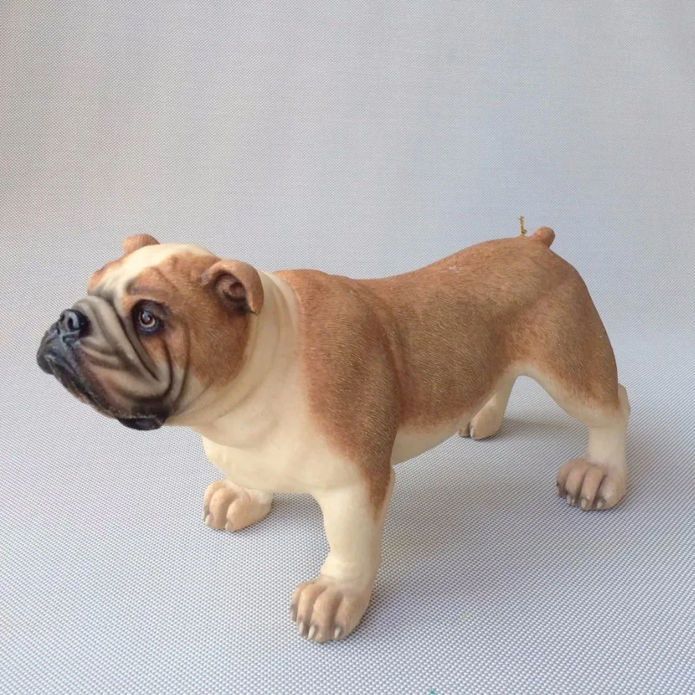 Modelo de bulldog de resina grande, 18x31cm, juguete artesanal para ...