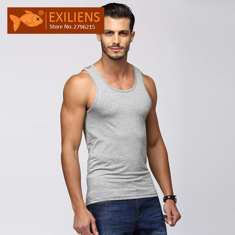 Exiliens Men Vest Tank Top Brand Man Underwear Mens Sexy Undershirts