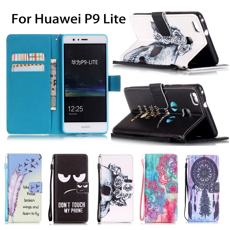 For Huawei P 9 Lite Case Flip Leather Case Cover for Huawei P9 Lite G9 ...