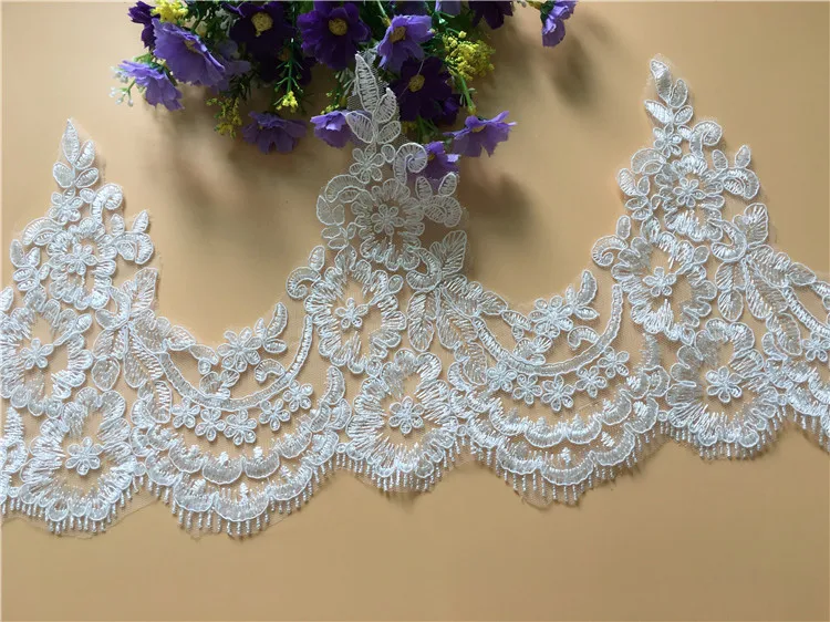 9yards Car Bone Lace Trim Applique Cord Lace Fabric For Wedding Dress ...
